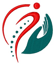 Abstract Massage Logo Embroidery Design | AnnTheGran.com