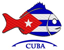 Cuban Fish Flag Embroidery Design | AnnTheGran.com