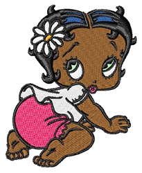 Black Betty Boop Baby Embroidery Design | AnnTheGran.com
