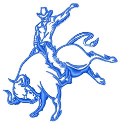 Bull Rider Outline Embroidery Design | AnnTheGran.com