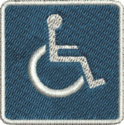 Handicap Sign Embroidery Design | AnnTheGran.com