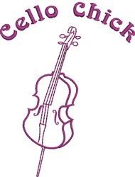 Cello Chick Embroidery Design | AnnTheGran.com