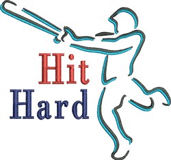 Free Hit Hard Embroidery Design | AnnTheGran.com