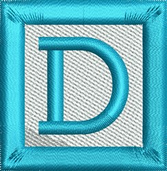 Alphabet Block D Embroidery Design | AnnTheGran.com