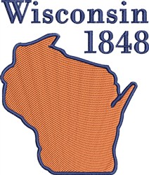 Wisconsin 1848 Embroidery Design | AnnTheGran.com