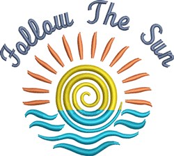 Follow The Sun Embroidery Design | AnnTheGran.com