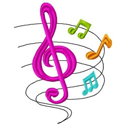 Music Notes Embroidery Design | AnnTheGran.com