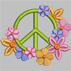 Peace Sign Embroidery Design | AnnTheGran.com