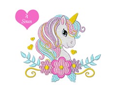 Unicorn Head Embroidery Design | AnnTheGran.com