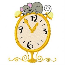Mouse Up Clock Embroidery Design | AnnTheGran.com
