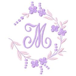 Floral Monogram M Embroidery Design | AnnTheGran.com