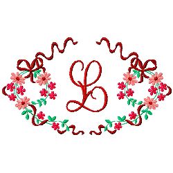 Floral Monogram L Embroidery Design | AnnTheGran.com
