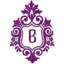 Crest Monogram B Embroidery Design | AnnTheGran.com