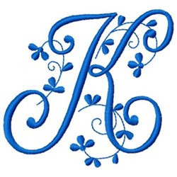 Monogram Letter K Embroidery Design | AnnTheGran.com