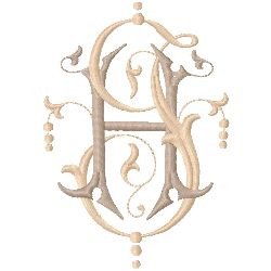 Free HJ Monogram Embroidery Design | AnnTheGran.com