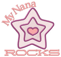 My Nana Rocks Embroidery Design | AnnTheGran.com