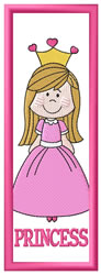 Princess Bookmark Embroidery Design | AnnTheGran.com