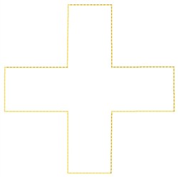 Greek Cross Outline Embroidery Design | AnnTheGran.com