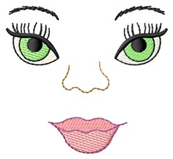 Doll Face Embroidery Design | AnnTheGran.com