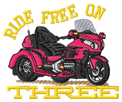Ride Free on Three Embroidery Design | AnnTheGran.com