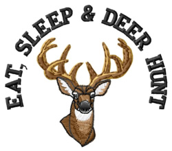 Deer Hunt Embroidery Design | AnnTheGran.com