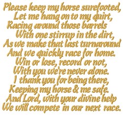 Rodeo Prayer Embroidery Design | AnnTheGran.com