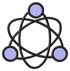 Atom Embroidery Design | AnnTheGran.com