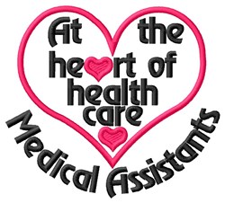 Medical Assistants Heart Embroidery Design | AnnTheGran.com