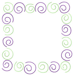 Squiggly Border Embroidery Design | AnnTheGran.com