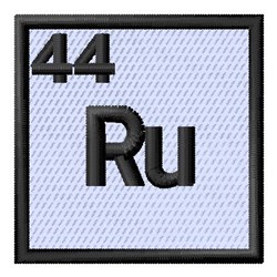 Atomic Number 44 Embroidery Design | AnnTheGran.com