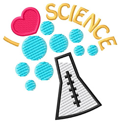 I Love Science Embroidery Design | AnnTheGran.com