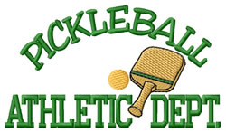 Pickleball Athletic Dept. Embroidery Design | AnnTheGran.com