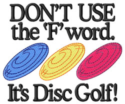 Its Disc Golf Embroidery Design | AnnTheGran.com