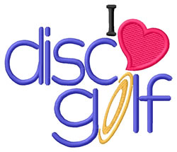 I Love Disc Golf Embroidery Design | AnnTheGran.com