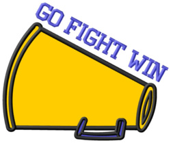 Go Fight Win Embroidery Design | AnnTheGran.com