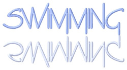 Swimming Text Embroidery Design | AnnTheGran.com