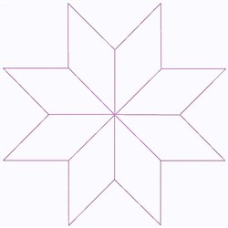 Diamond Star Outline Embroidery Design | AnnTheGran.com