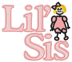 Lil Sis Embroidery Design | AnnTheGran.com