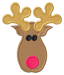 Rudolph Face Embroidery Design | AnnTheGran.com