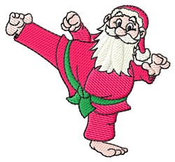 Karate Santa Embroidery Design | AnnTheGran.com