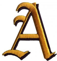 Old English A Embroidery Design | AnnTheGran.com