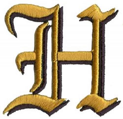 Old English H Embroidery Design | AnnTheGran.com