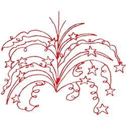 Fireworks Outline Embroidery Design | AnnTheGran.com