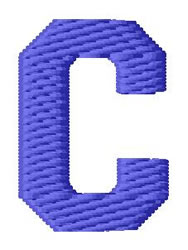 Sport Letter C Embroidery Design | AnnTheGran.com
