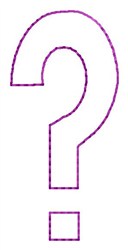 Stitch Question Mark Embroidery Design | AnnTheGran.com