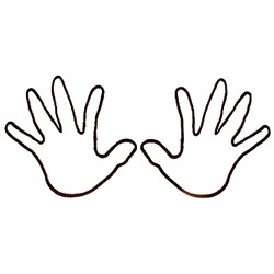 Two Hands Outline Embroidery Design | AnnTheGran.com