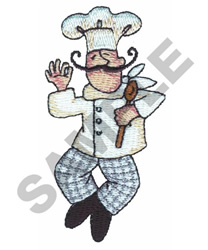 CHEF WITH A SPOON Embroidery Design | AnnTheGran.com