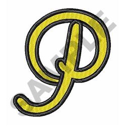 Script Letter P Embroidery Design | AnnTheGran.com