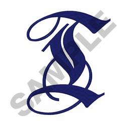 Calligraphy Letter T Embroidery Design | AnnTheGran.com