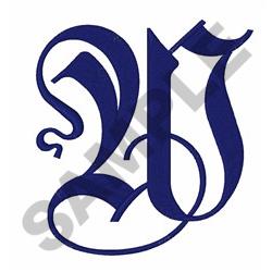 Calligraphy Letter W Embroidery Design | AnnTheGran.com